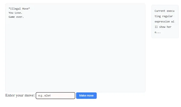 Regex Chess 2025 Mobygames