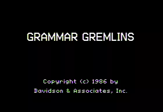Grammar Gremlins (1986) - MobyGames