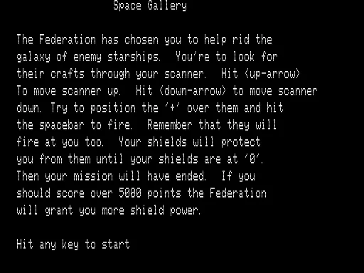 Space Gallery (1981) - MobyGames