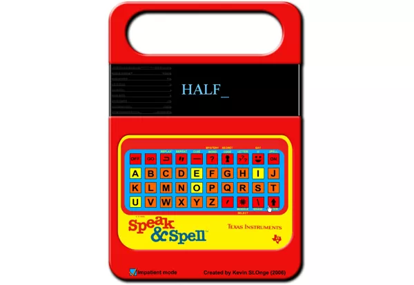 Speak & Spell Emulator (2006) - MobyGames