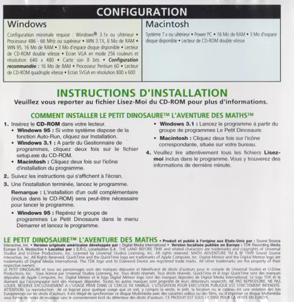 The Land Before Time: Math Adventure box covers - MobyGames