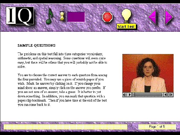 Multimedia! IQ Test (1995) - MobyGames