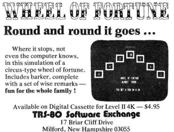 Wheel of Fortune (1979) - MobyGames