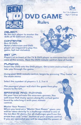 Ben 10: Alien Force - DVD Game box covers - MobyGames