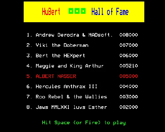 HuBert (1984) - MobyGames