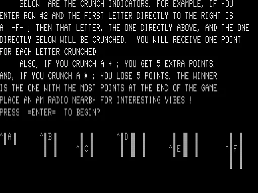 Letter Crunch (1979) - MobyGames