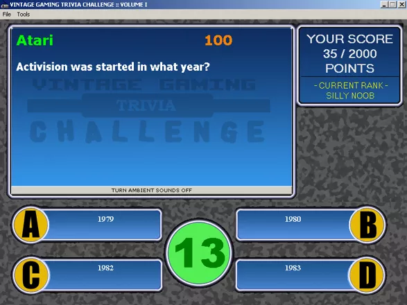 Vintage Gaming Trivia Challenge (2005) - MobyGames