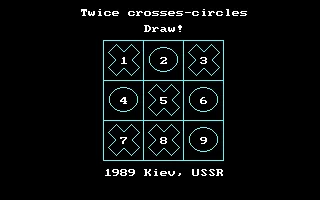 Twice crosses-circles (1989) - MobyGames