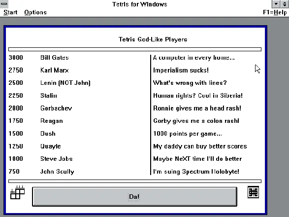 Tetris for Windows (1989) - MobyGames