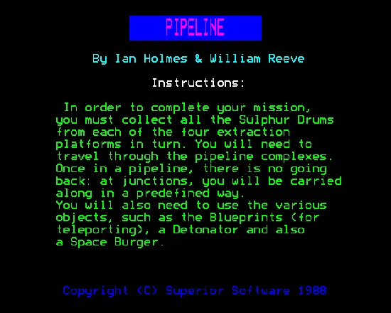 Pipeline (1988) - MobyGames