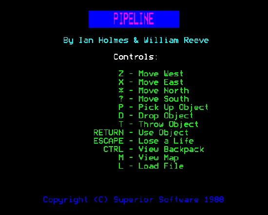 Pipeline (1988) - MobyGames