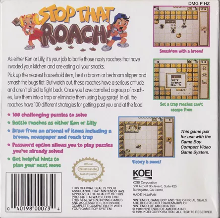 Stop That Roach! box covers - MobyGames