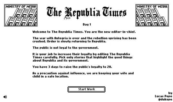 The Republia Times (2012) - MobyGames