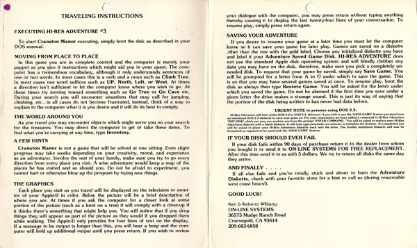 Hi-Res Adventure #3: Cranston Manor box covers - MobyGames