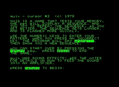 Quix (1978) - MobyGames