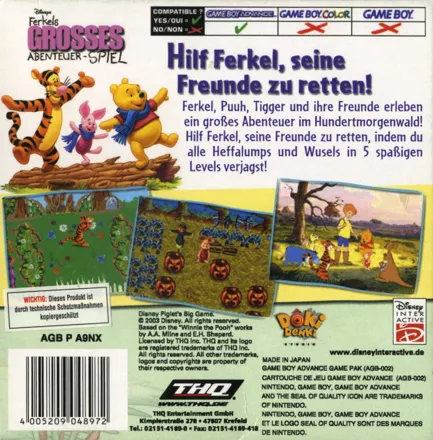 Piglet's Big Game box covers - MobyGames