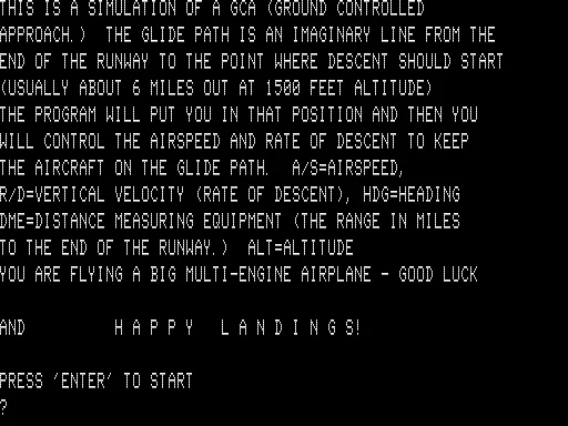 Final Approach (1978) - MobyGames