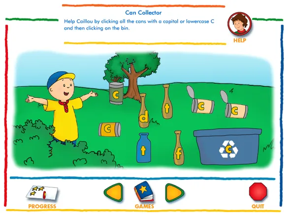 Caillou: Alphabet screenshots - MobyGames