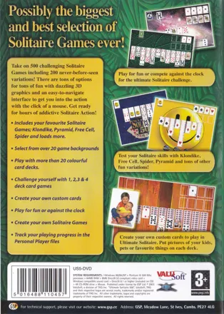 Ultimate Solitaire 500 box covers - MobyGames