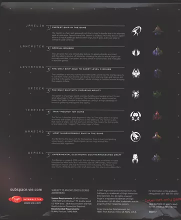 SubSpace box covers - MobyGames