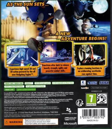 Sonic Unleashed box covers - MobyGames