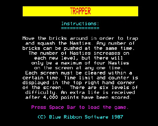 Trapper (1987) - MobyGames