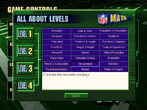 NFL Math (1995) - MobyGames