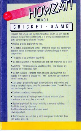 Howzat! box covers - MobyGames