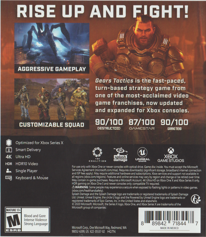 Gears Tactics cover or packaging material - MobyGames