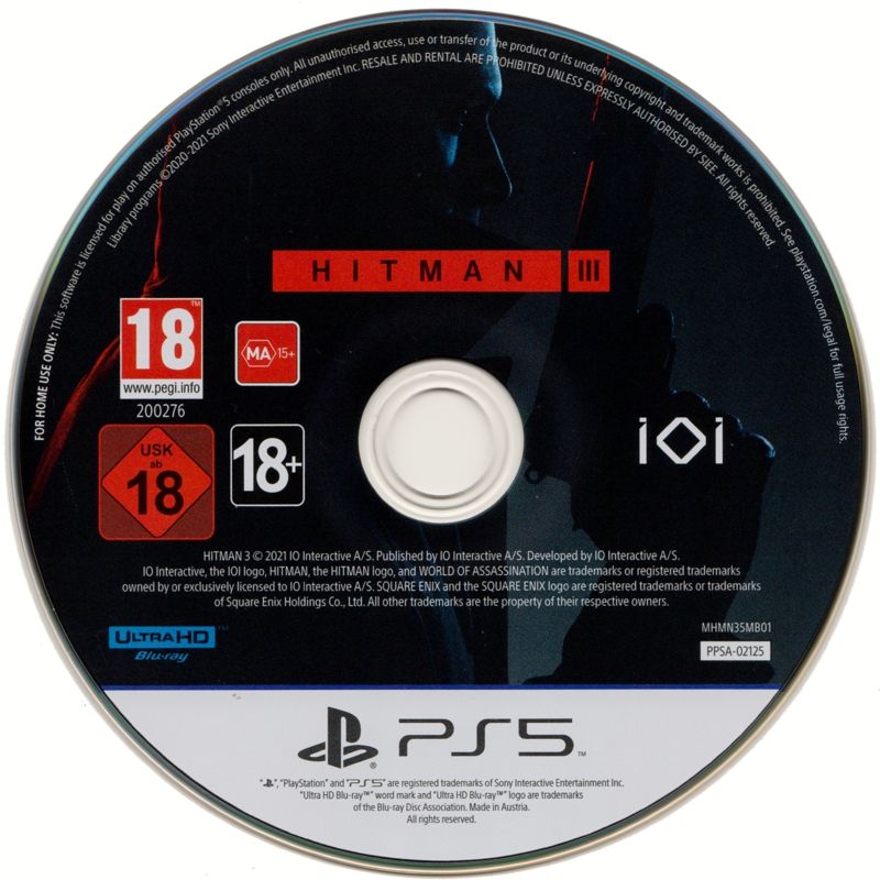 Hitman III cover or packaging material - MobyGames