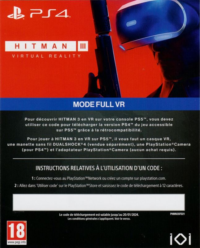 Hitman III cover or packaging material - MobyGames
