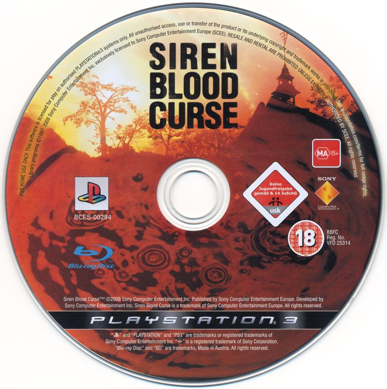 Siren: Blood Curse cover or packaging material - MobyGames