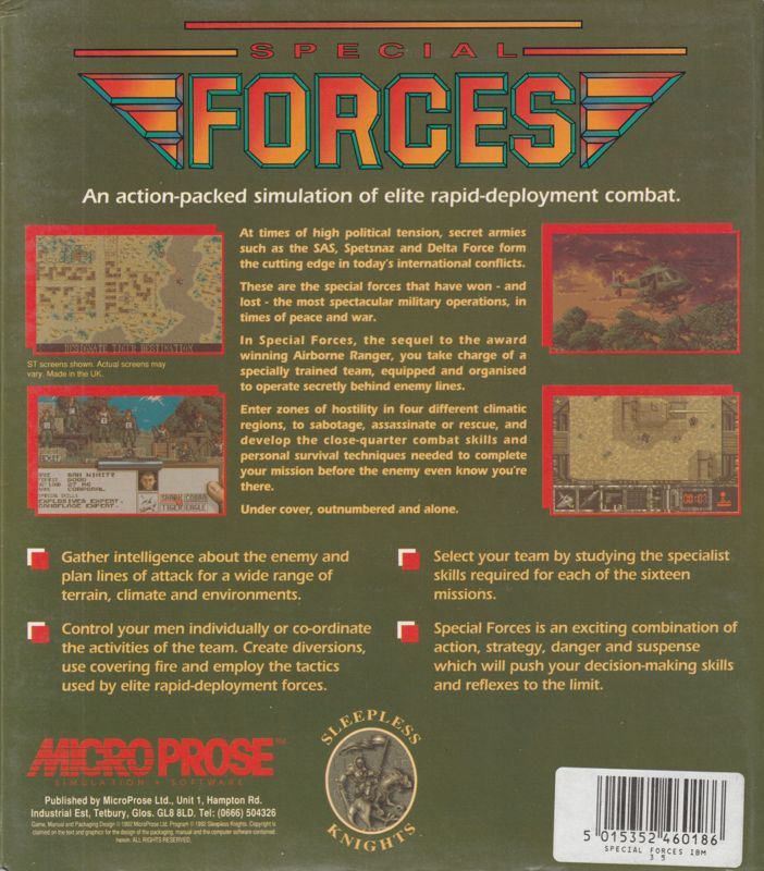 Special Forces cover or packaging material - MobyGames