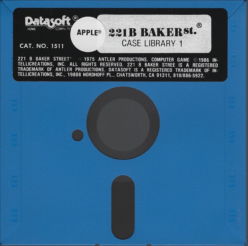 221 B Baker Street Case Library 1 cover or packaging material - MobyGames