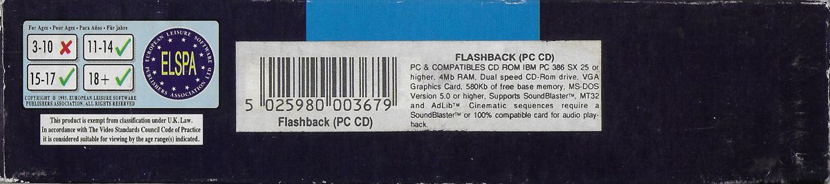 Flashback: The Quest for Identity cover or packaging material - MobyGames