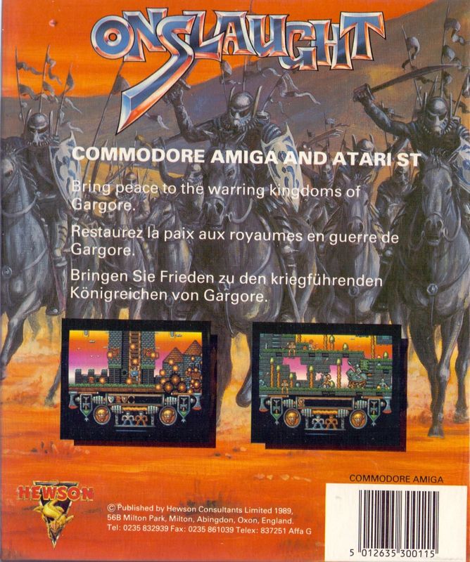 Onslaught cover or packaging material - MobyGames