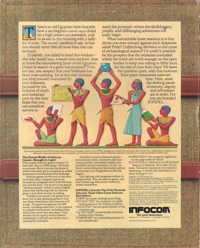 Infidel cover or packaging material - MobyGames