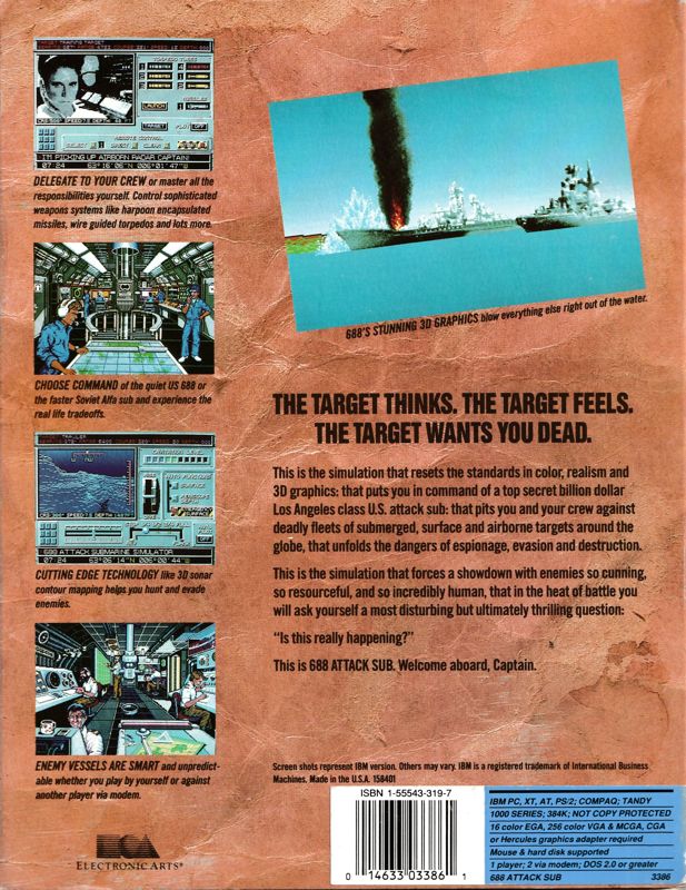 688 Attack Sub cover or packaging material - MobyGames