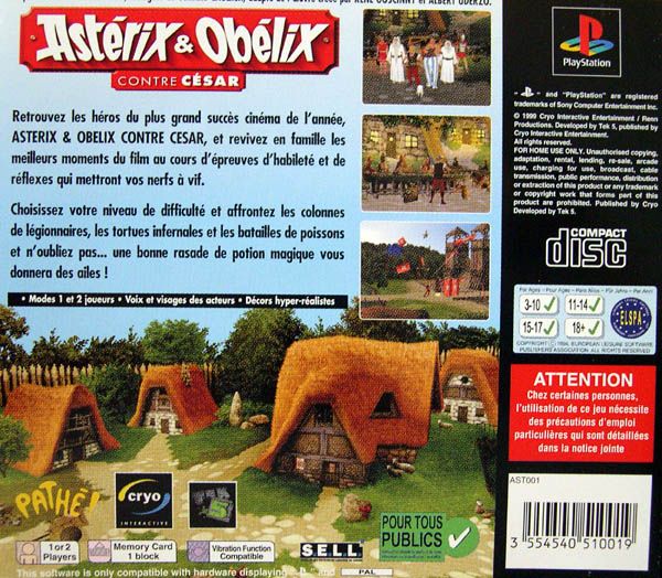 Astérix and Obélix Take on Caesar cover or packaging material - MobyGames