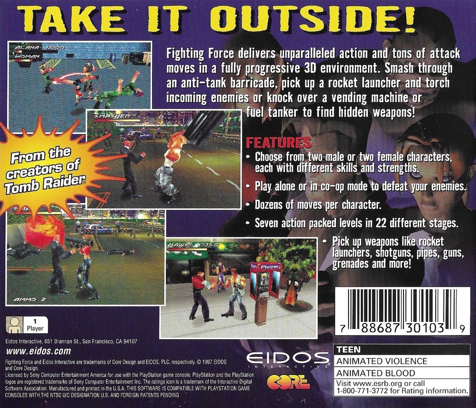 Fighting Force cover or packaging material - MobyGames