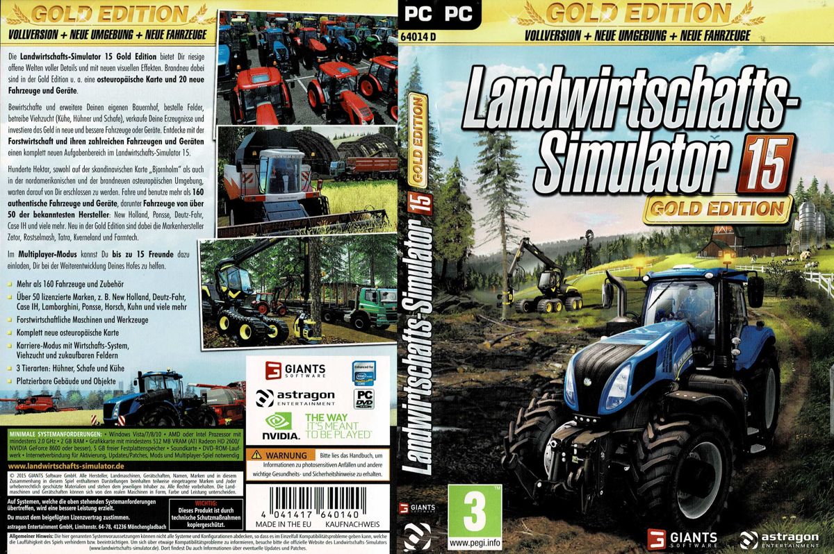 Farming Simulator 15: Gold Edition cover or packaging material - MobyGames