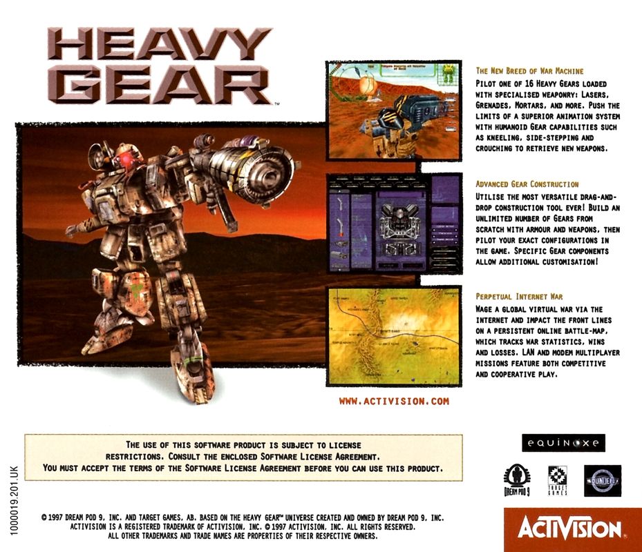 Heavy Gear cover or packaging material - MobyGames