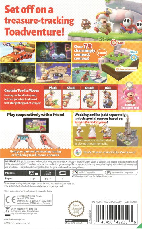 Captain Toad: Treasure Tracker cover or packaging material - MobyGames