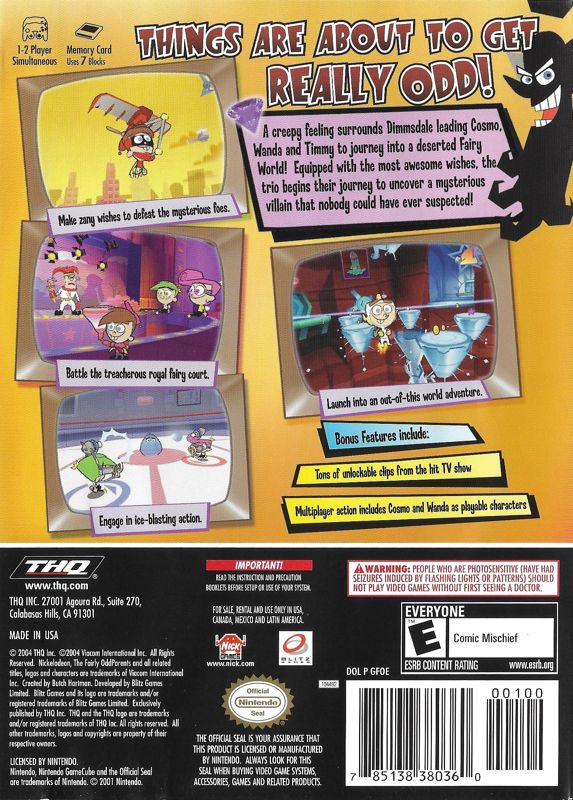 The Fairly OddParents!: Shadow Showdown cover or packaging material ...