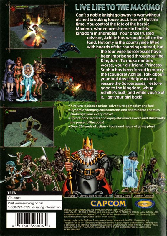 Maximo: Ghosts to Glory cover or packaging material - MobyGames