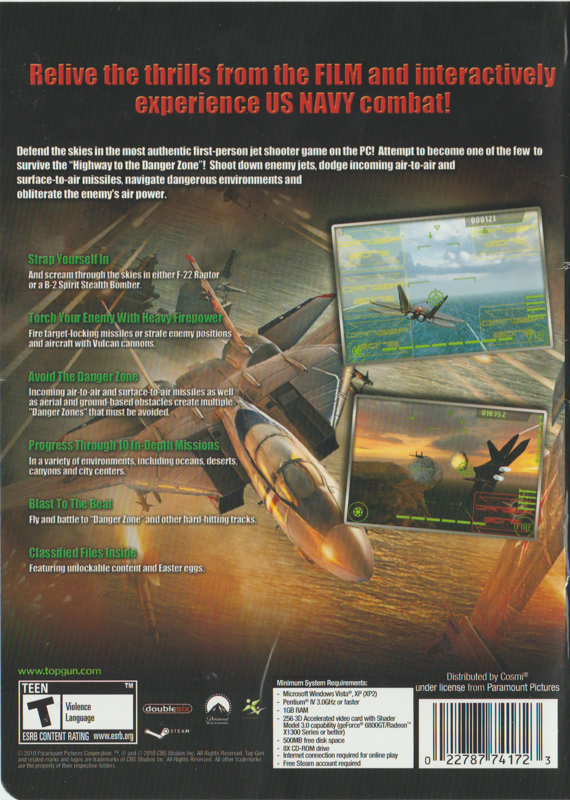 Top Gun cover or packaging material - MobyGames