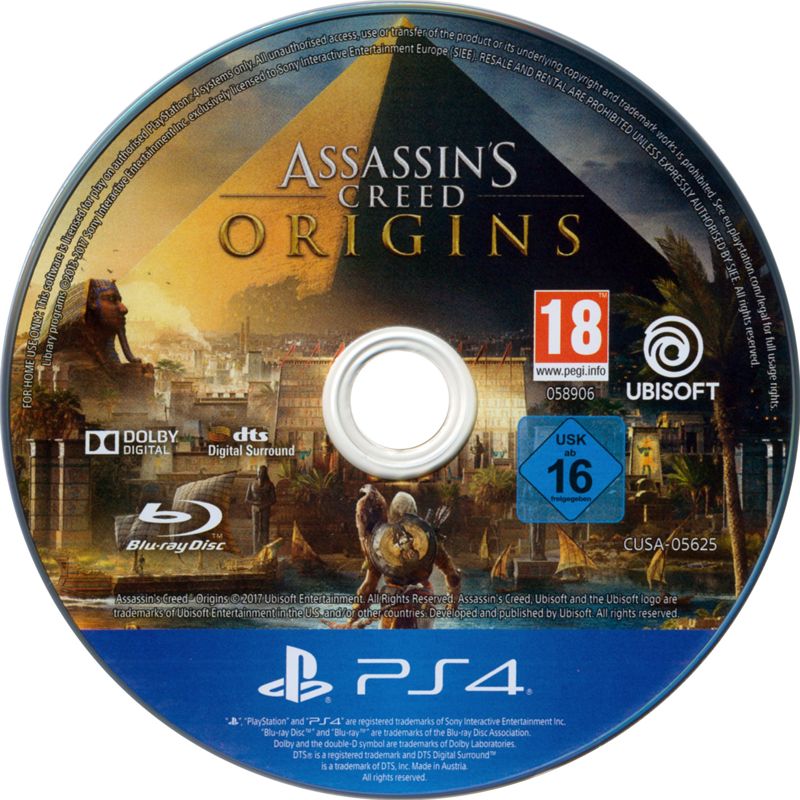 Assassin's Creed: Origins cover or packaging material - MobyGames