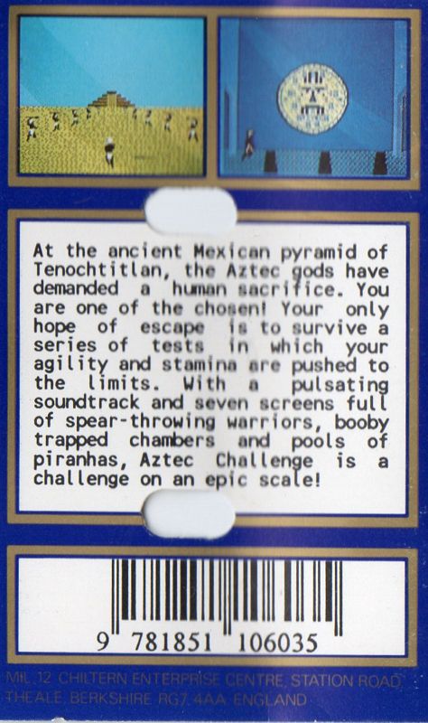 Aztec Challenge cover or packaging material - MobyGames