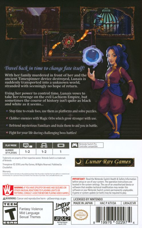 Timespinner cover or packaging material - MobyGames