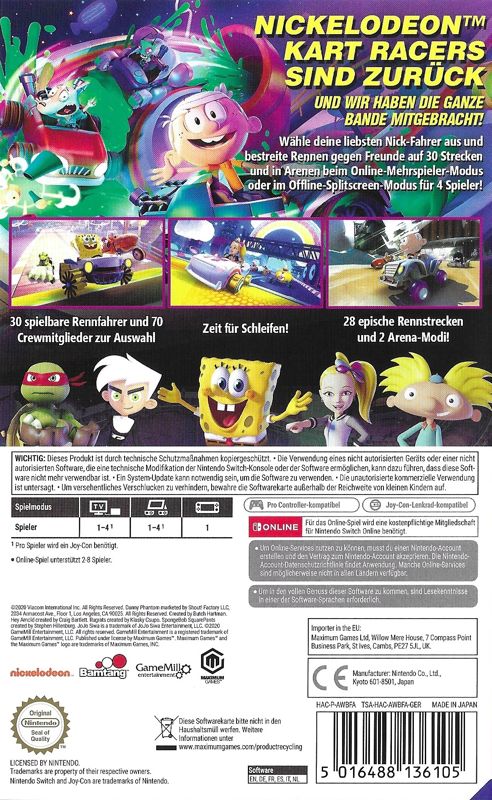Nickelodeon Kart Racers 2: Grand Prix cover or packaging material ...